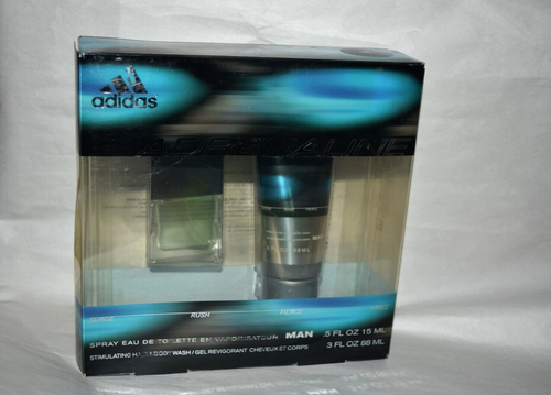 2pc Set Adidas Adrenaline Man eau de toilette spray .5 oz + hair body ...