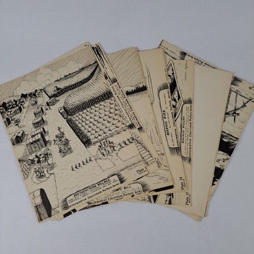 1937 Classroom Picture Series "Indian Life" Plates Incomplete Set Black ...