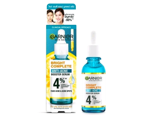 Garnier Bright Complete Anti-Acne Blemish Booster Serum Facial Skin ...