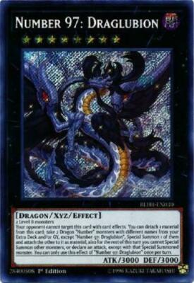 Yugioh | Number 97: Draglubion - BLHR-EN030 - Secret Rare 1st Edition ...