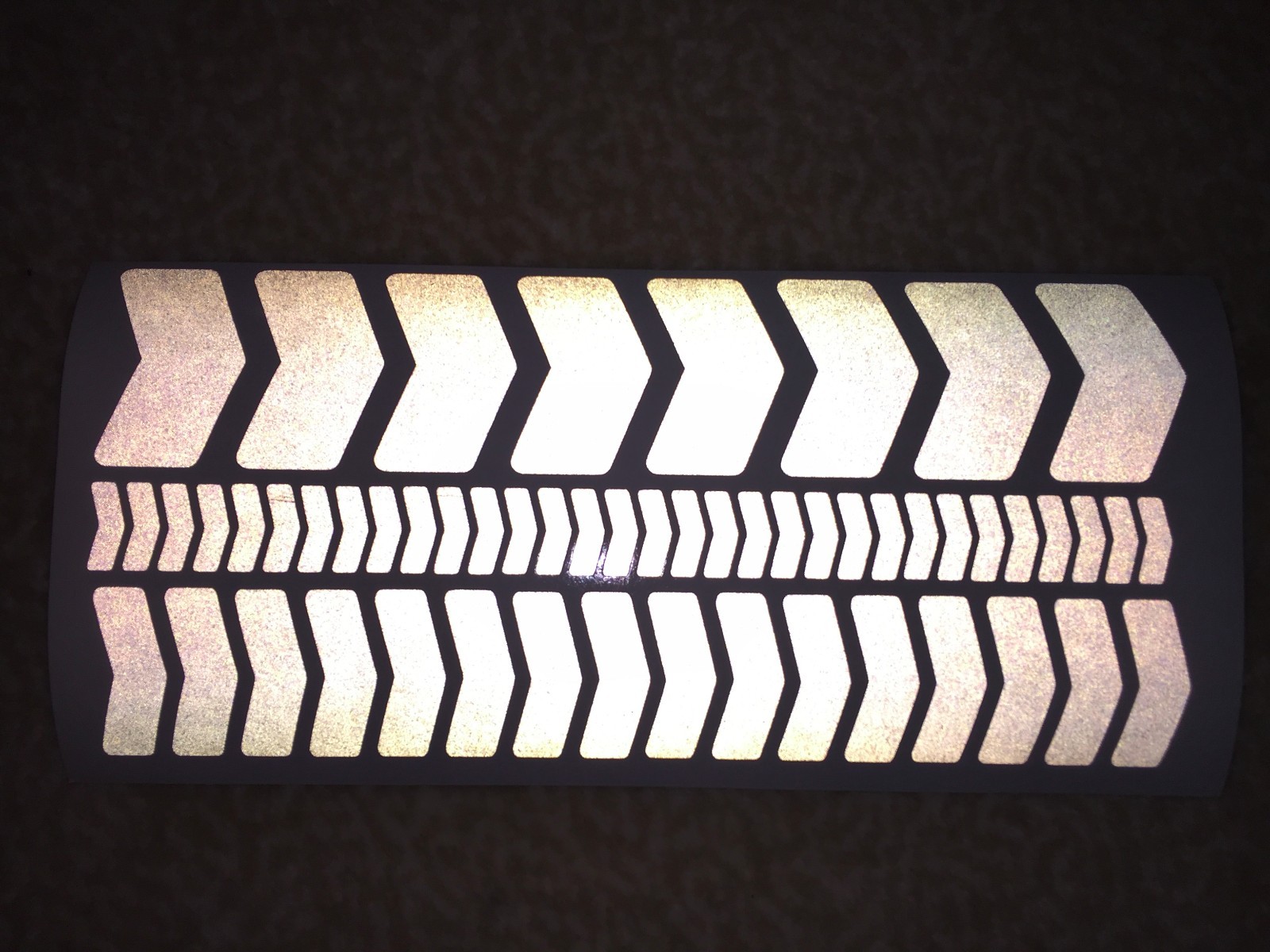 56 CHEVRON STICKER SET REFLECTIVE VINYL HI VIZ CYCLE BIKE CARS ...