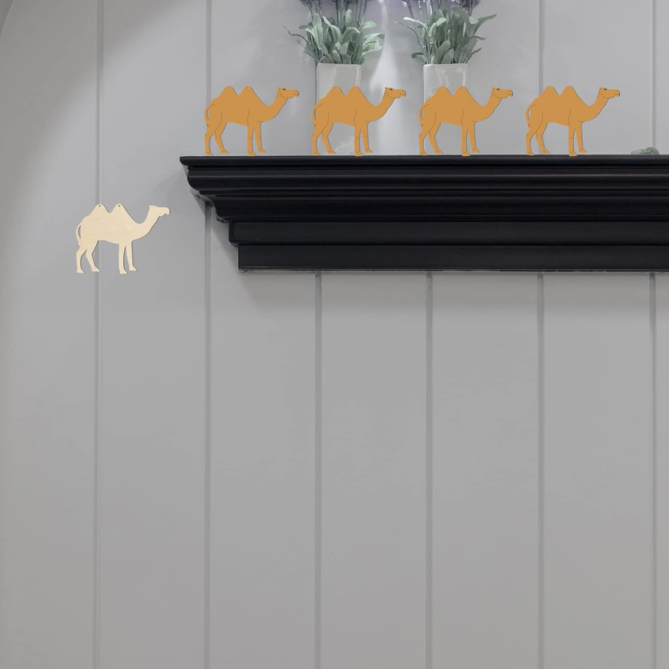 Camel Shape Wooden Blank Camel Wood with Twines Art Unfinished ...