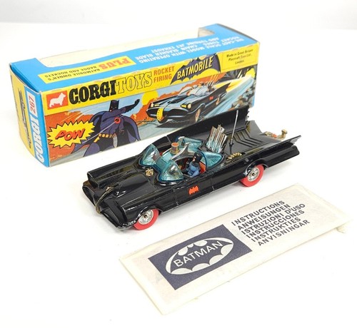 Vintage CORGI 267 BATMOBILE Original Red Wheels Batman & Robin Rare ...
