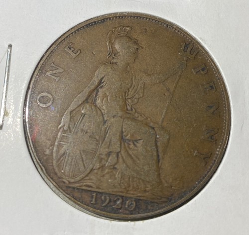 1920 Great Britain UK "One Penny" Large Coin - King George V Amazing ...