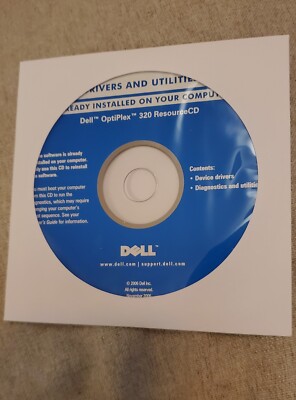 Dell Optiplex 320 ResourceCD Software Drivers Utilities CD Disk | eBay