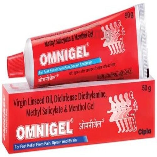 3 X Cipla Omnigel Tube 75 gm for Pain Relief (Pack of 3 X 75g Each ...