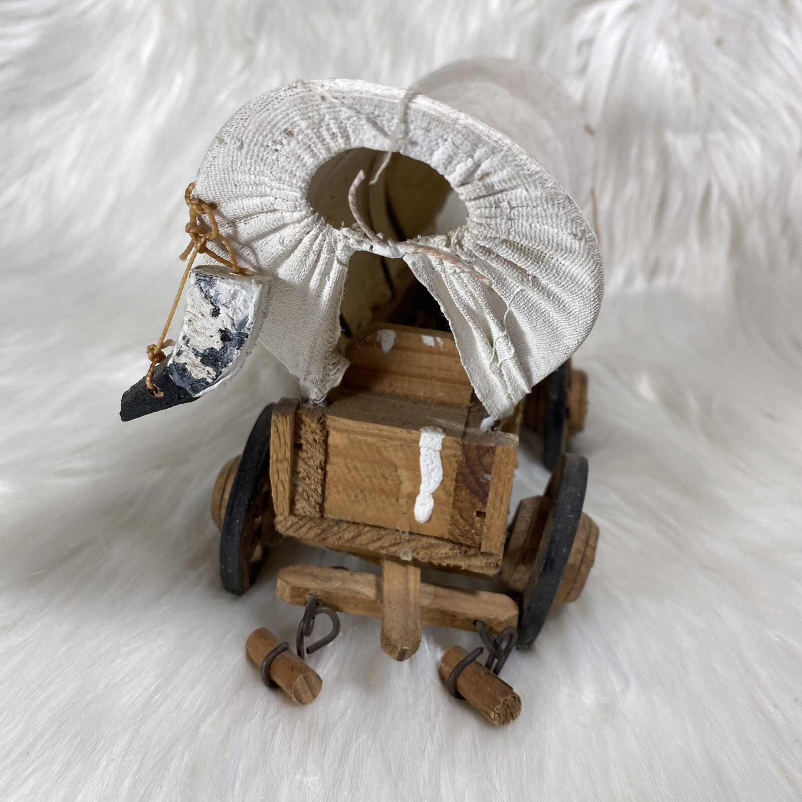 Small Chuck Wagon Wood Canvas Western Décor Handmade Stage Coach Rare ...