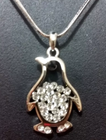 Silver Crystal Penguin Bird Love Animal Arctic Pendant Necklace Chain ...