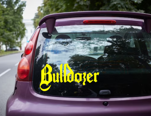 Bulldozer Vinyl Logo Sticker Decal Heavy Metal Band Car Bumper ...
