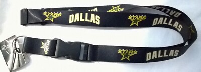 Dallas Stars Black Lanyard Keychain 2 Sided Premium NHL Official Merch ...