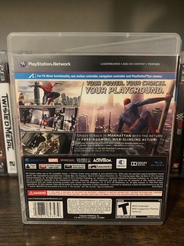 The Amazing Spider-Man (PS3, PlayStation 3, 2012) Complete w Manual CIB ...