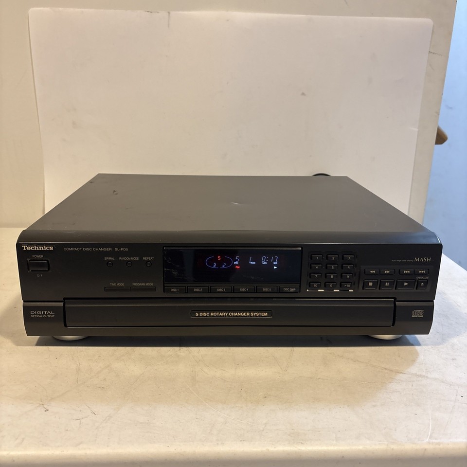 Technics SL-PD5 CD Changer 5 Disc Rotary Changer MASH Optical Output ...