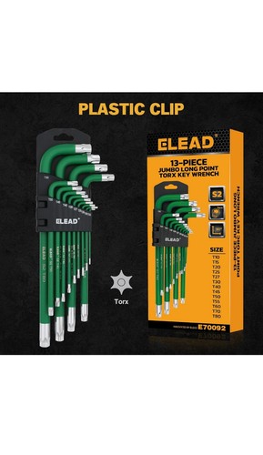 ELEAD Jumbo Torx Key Wrench Set | 13-Piece Durable S2 Star Keys | L ...