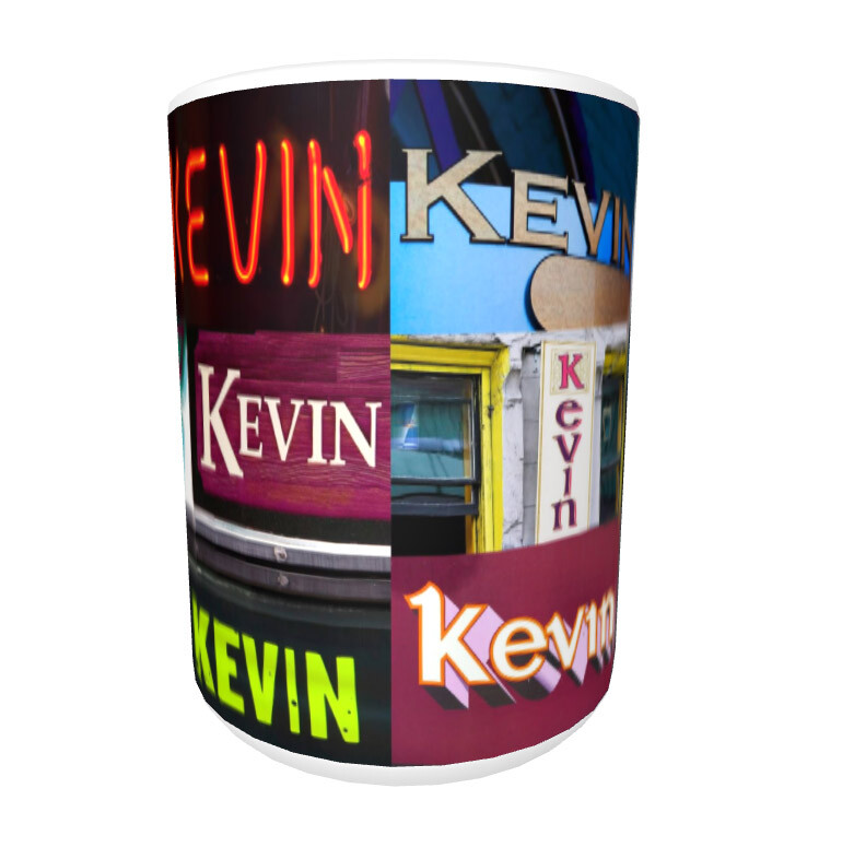 KEVIN Coffee Mug / Cup featuring the name in actual sign photos | eBay