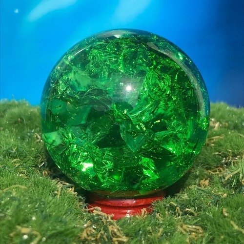 161G Rare Natural Titanium Rainbow Quartz Sphere Crystal Ball Healing ...