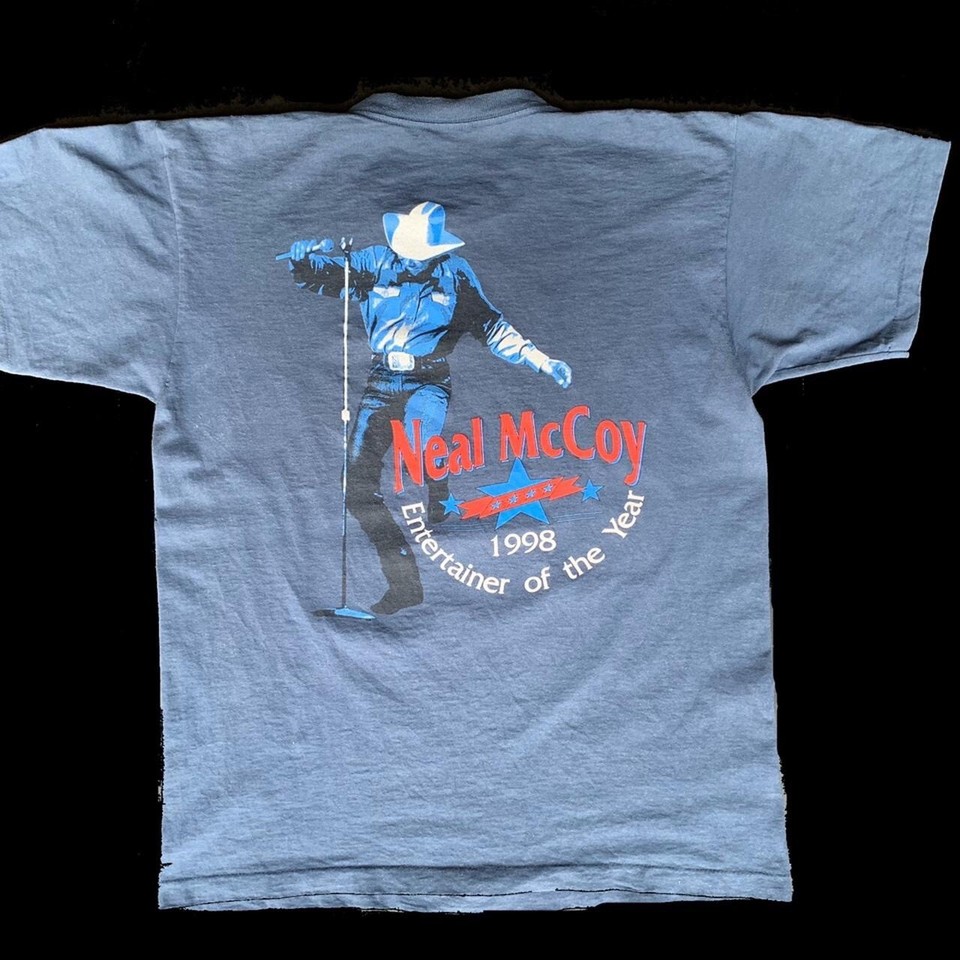 Vintage 90s Neil Mc Coy Country Western Band T Shirt Size L | eBay