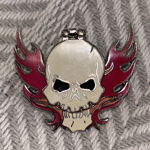 Harley Davidson Skull And Flames Enamel Pin Flip Up Las Vegas H1 | eBay
