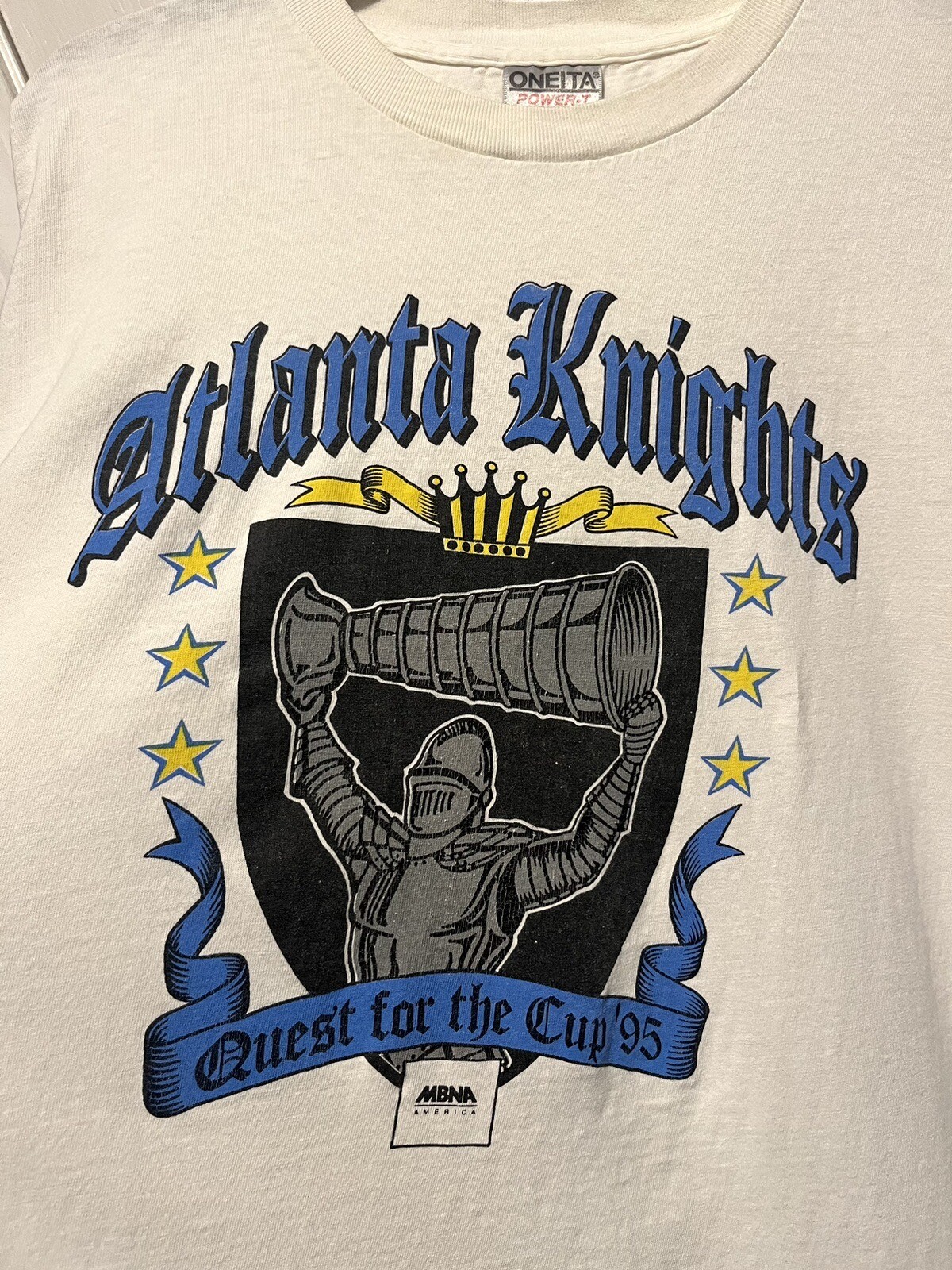 Vintage 1995 Atlanta Knights Quest For The Cup IHL T-… - Gem