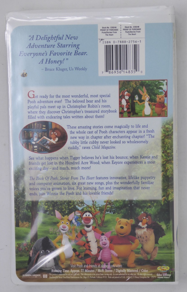 The Book of Pooh: Stories from the Heart (VHS, Clamshell, 2001 ...