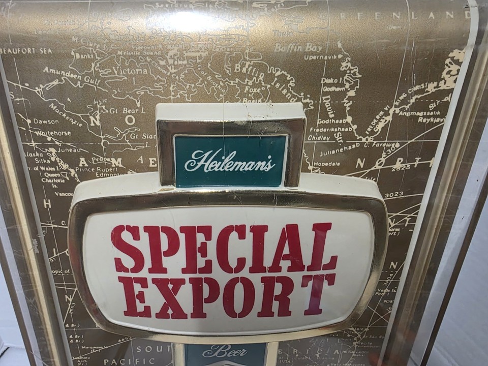 Vintage Heilman's Special Export Beer Sign with Map Background | eBay