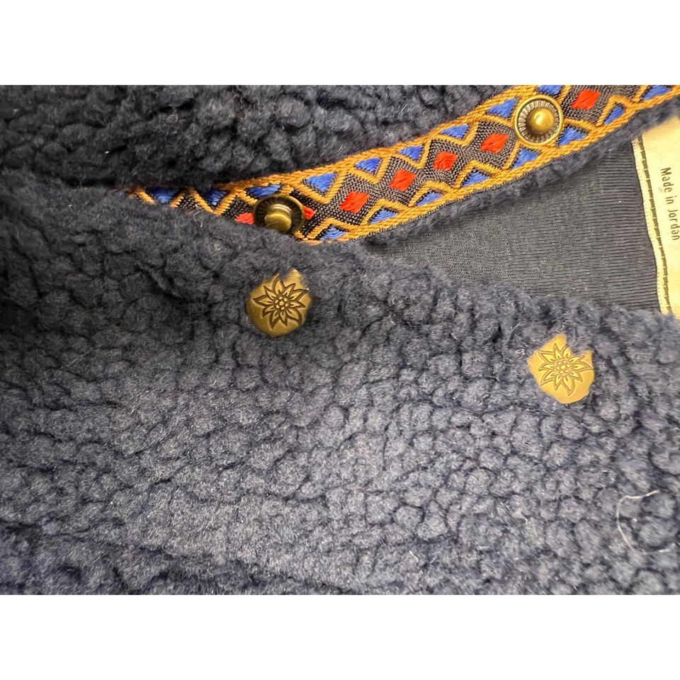 NWT Alpine Design Women's Medium 1/4 Snap Sherpa Pullover Navy | eBay