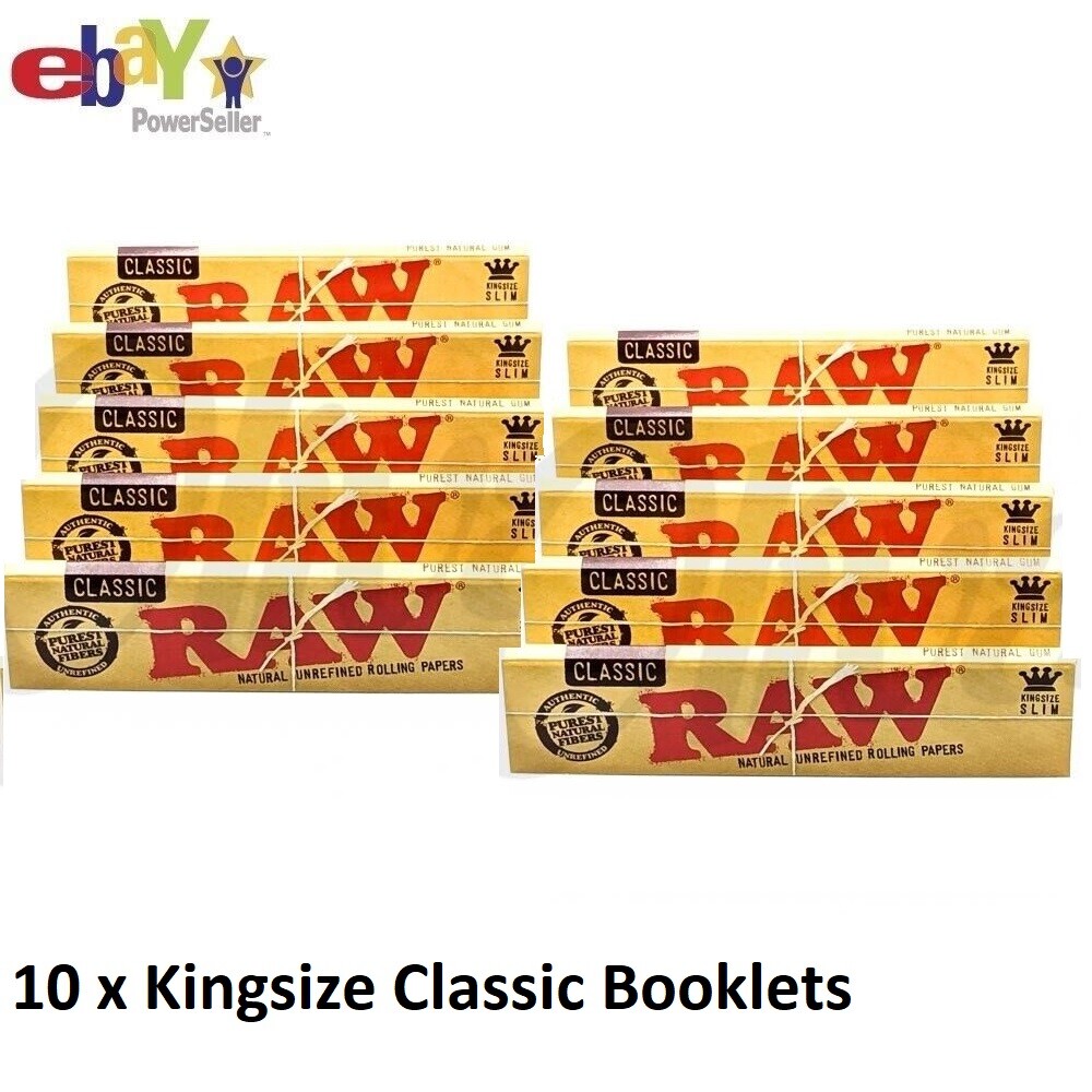 RAW CLASSIC Rolling Papers King Size Slim 110mm with Roach Filter Tips ...