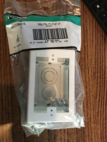 Panduit - JBX3510WH-A 1-Gang Low Voltage Outlet Box - White | eBay