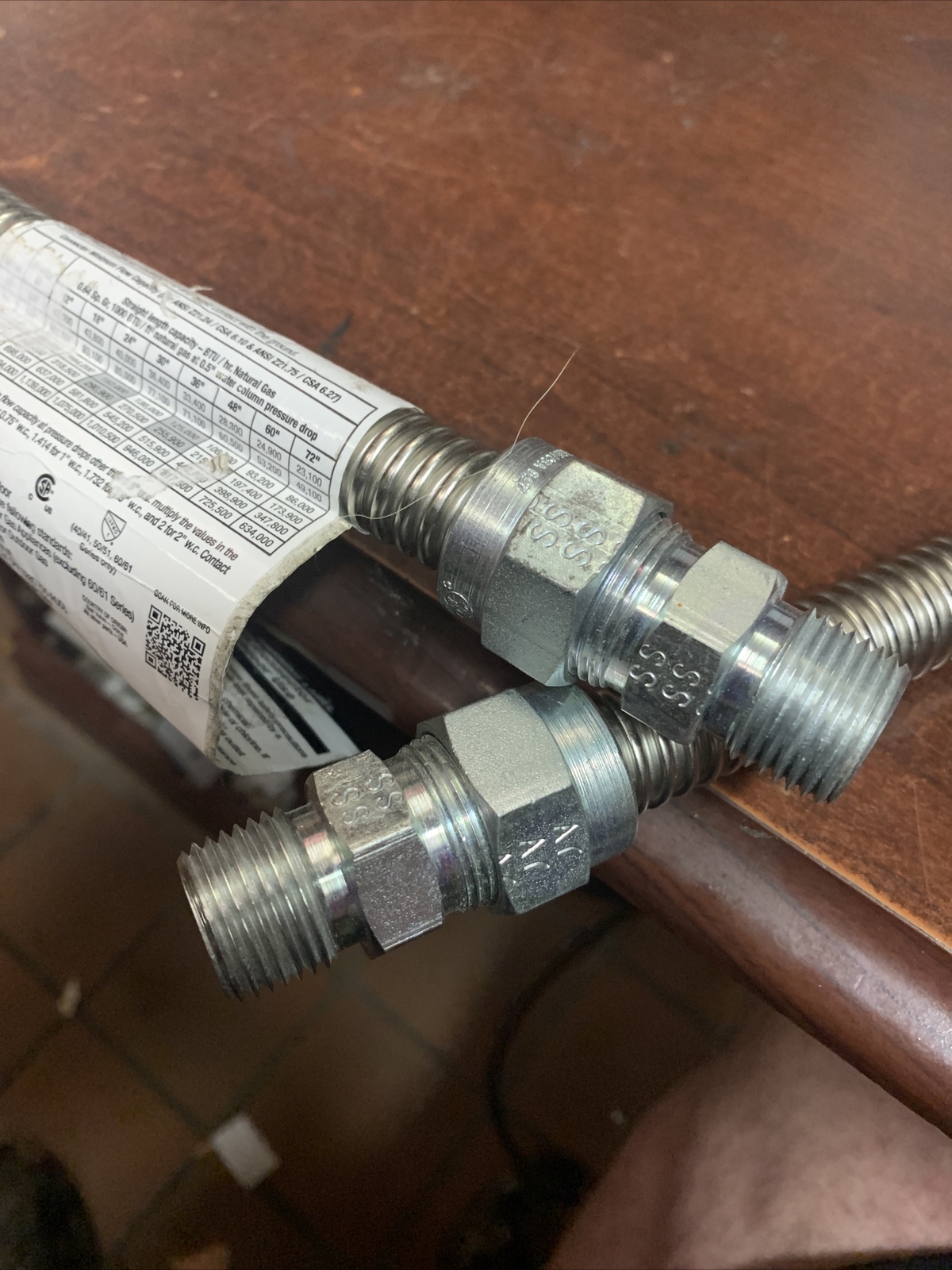 Dormont 5’ Stainless Steel Gas Connector For Indoor Or Outdoor Use | eBay