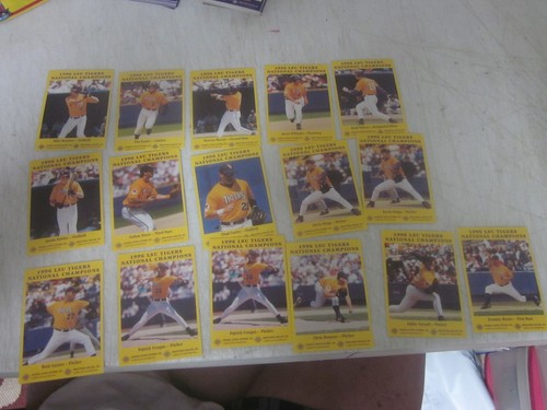 LSU TIGERS BASEBALL 1996 NATIONAL CHAMPIONS LOT OF 16 PLAYER ISSUED ...