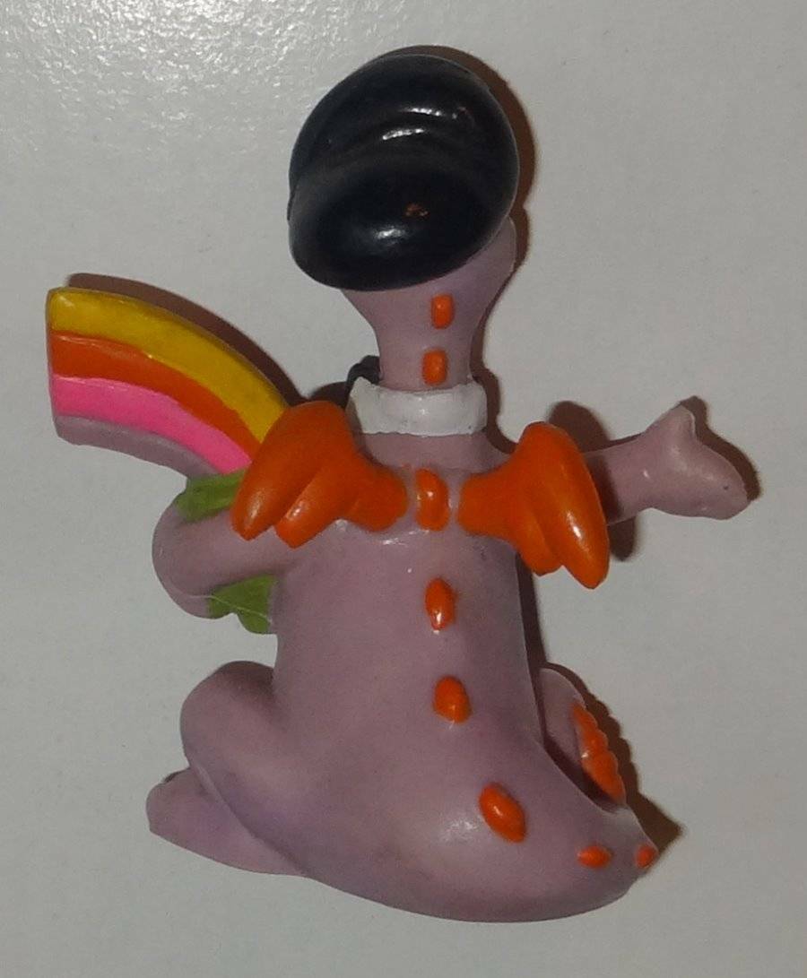 Vintage Disney 1982 Figment Dragon PVC Figure w/ Pot Of Rainbows EPCOT ...