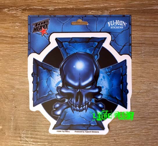 IRON CROSS SKULL STICKER DECAL chopper motorcycle biker helmet decals ...