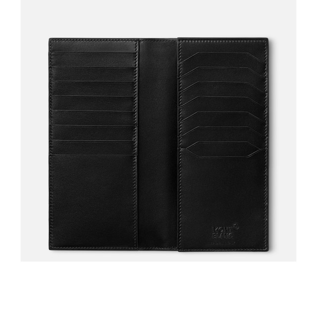 Montblanc Meisterstuck Long Vertical Wallet 15cc Black Leather 129680 ...