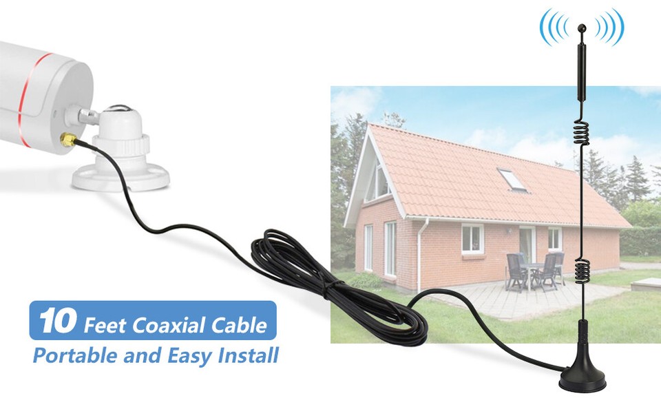 3M 10ft WiFi Antenna Extension Cable Cord SMA for ANRAN Wireless ...