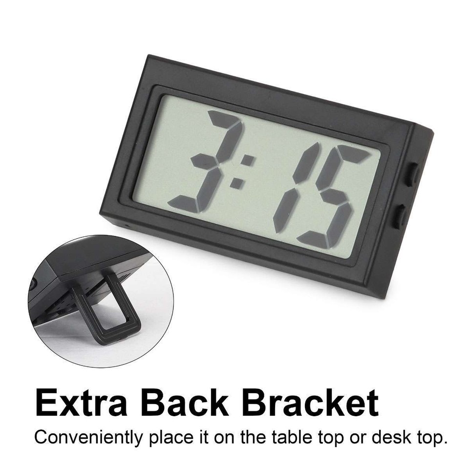 Car Dashboard Digital Clock - Small LED Clocks Vehicle Adhesive Mini ...