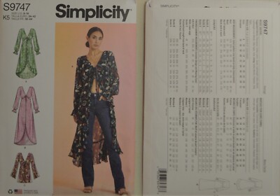 Simplicity 9747 - Misses' Dusters - 3 Lengths & 2 Sleeve Variations | eBay