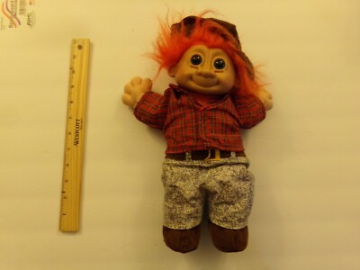 Russ Berrie Troll Doll Plush Buckaroo Cowboy Orange Hair Soft Body 12 ...