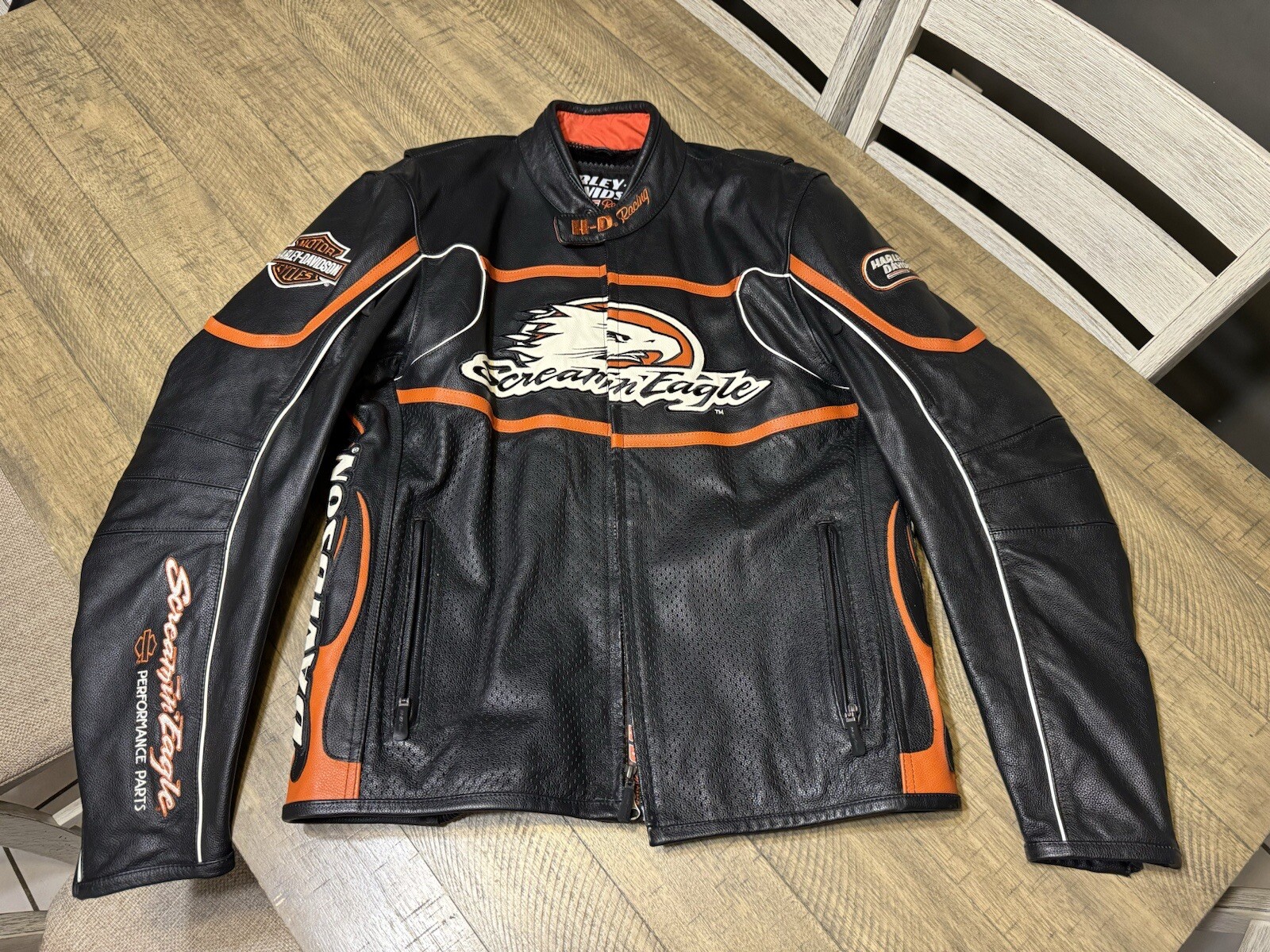 Harley Davidson Screaming Eagle Leather Jacket P/N 98… - Gem