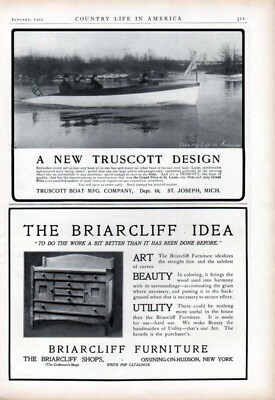 1905 TRUSCOTT MOTORBOAT WOOD LAUNCH MARINE SHIP ST JOSEPH MICHIGAN AD ...