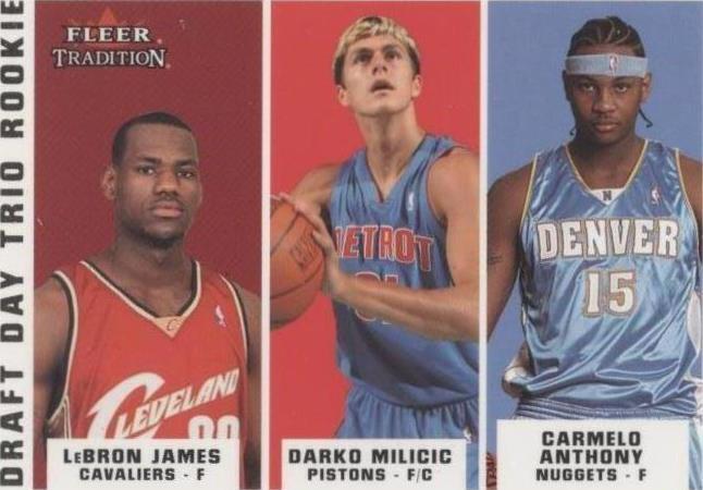 2003-04 Fleer Tradition - Trio Rookie LeBron James, Carmelo Anthony ...
