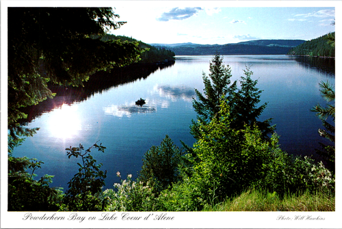 Vintage Postcard Powderhorn Bay Lake Coeur D'Alene Idaho | eBay