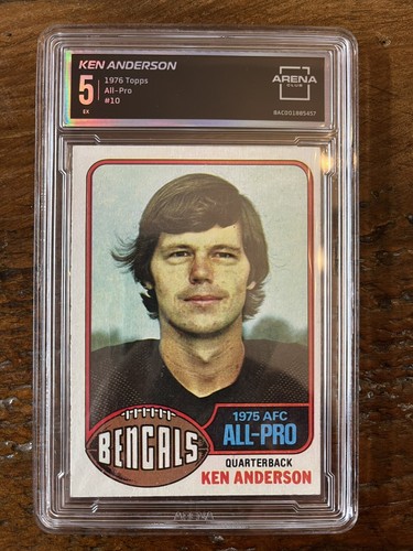 1976 Topps #10 Ken Anderson Card - Graded ARENA CLUB 5 EX | eBay