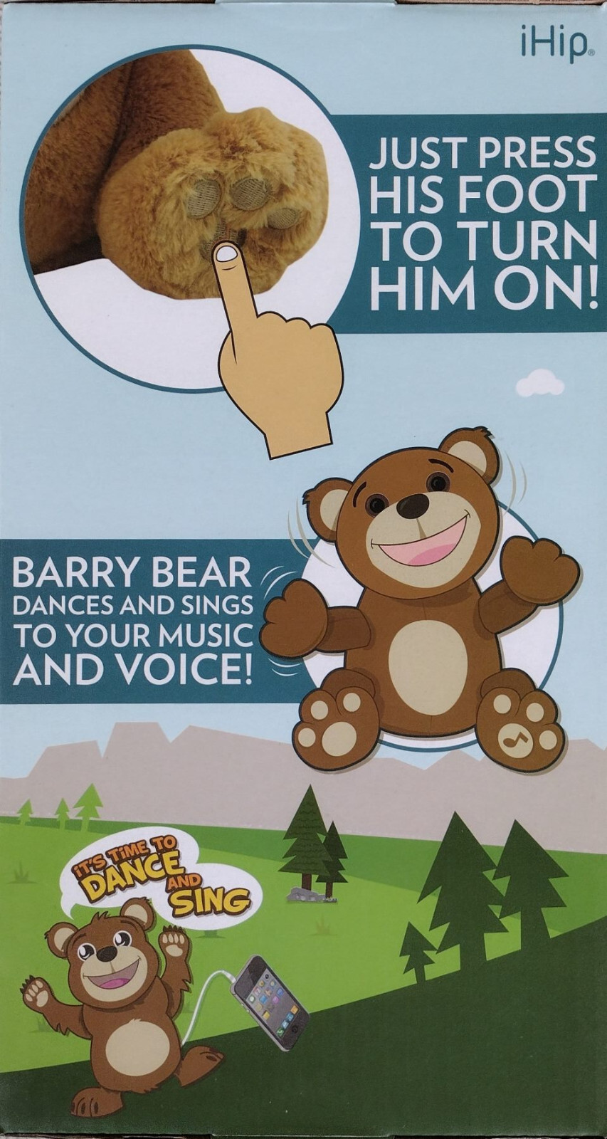 Brand New BARRY BEAR Animated Plush Speaker NEW IN BOX NIB iHip | eBay