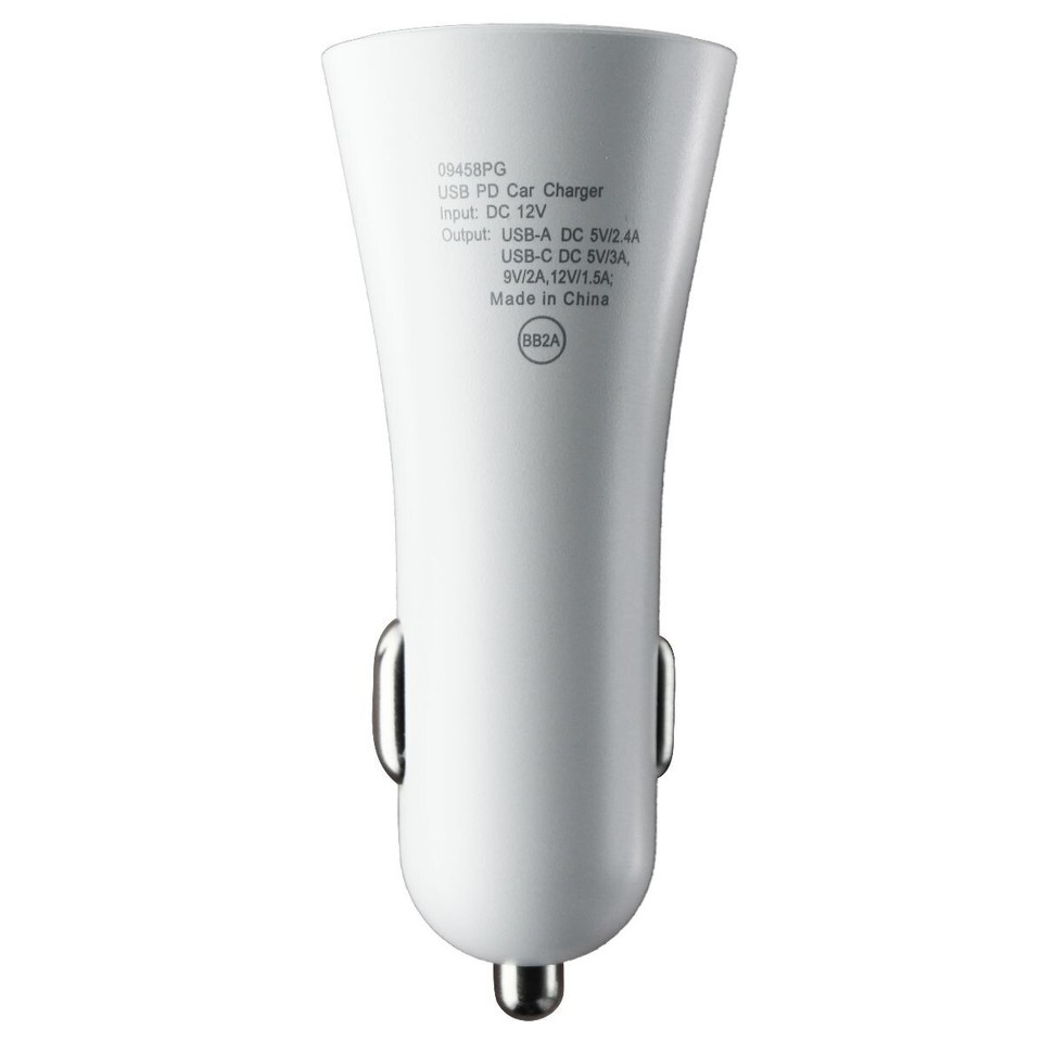 PureGear (30-Watt) LightSpeed USB and USB-C Dual Port Car Charger ...