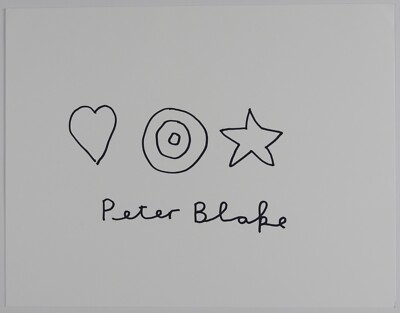 Peter Blake Signed JSA Autograph Sketch Beatles Cover Artist Sgt ...