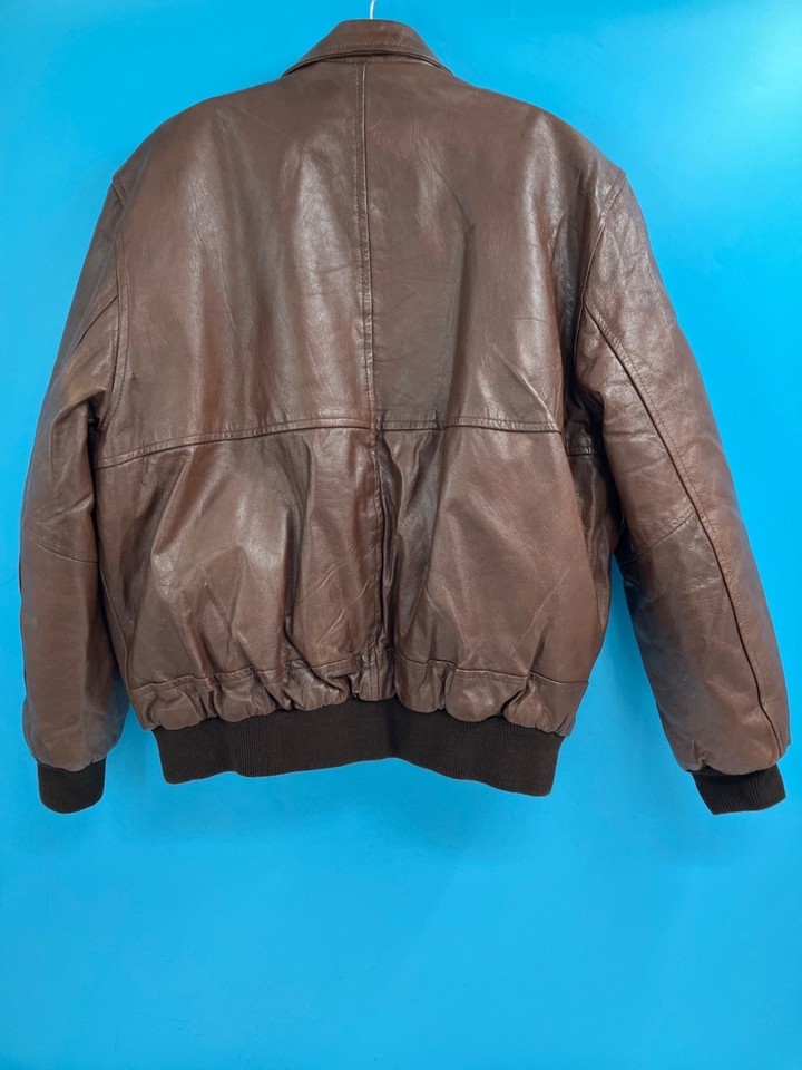 Maryland Leather Mens Brown Leather Jacket - Size-L | eBay