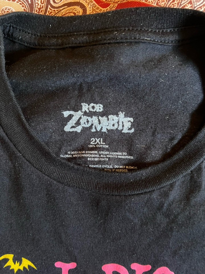 Rob Zombie Shirt Mens 2XL Freaks On Parade Concert Band Tour 2023 ...