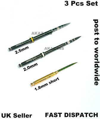 Dental Implant long Lance pilot drills burs titanium coated 3 Pcs Set ...