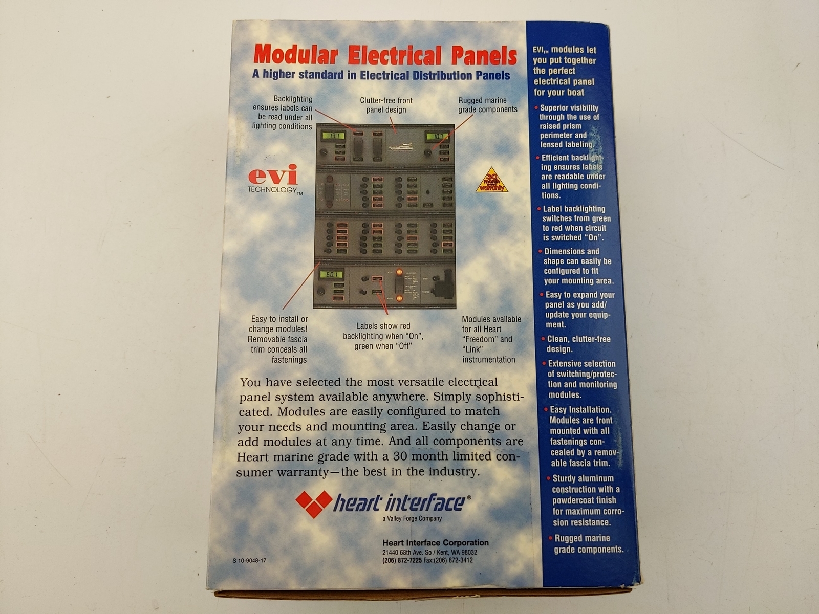 Heart Interface EVI 84-5003-01 Modular Electrical Panel Digital DC Volt ...