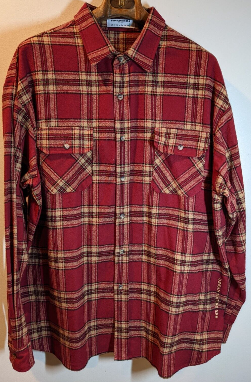 Urban Native Era Oversized Plaid Flannel Long Sleeve … - Gem
