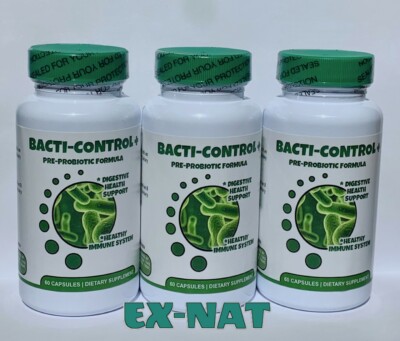 3 BACTI CONTROL PRE PROBIOTIC BACTICURE DIGESTIVE HEALTH SUPPORT VITAL ...